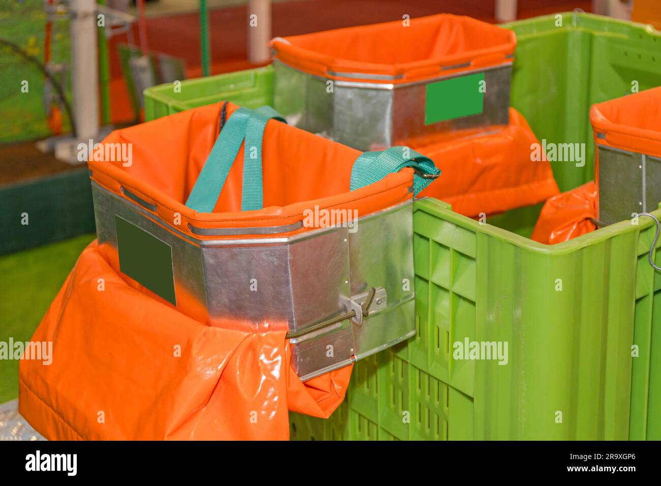 Bucket for Picking Fruits Produce Farm Equipment Stock Photo - Alamy