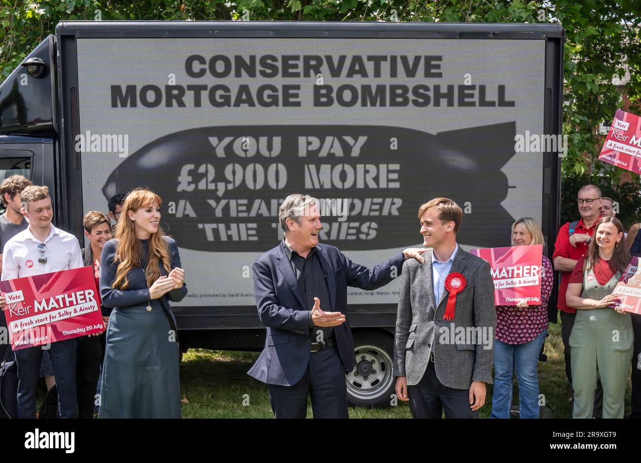 Labour leader Sir Keir Starmer , Deputy Labour Party leader Angela ...