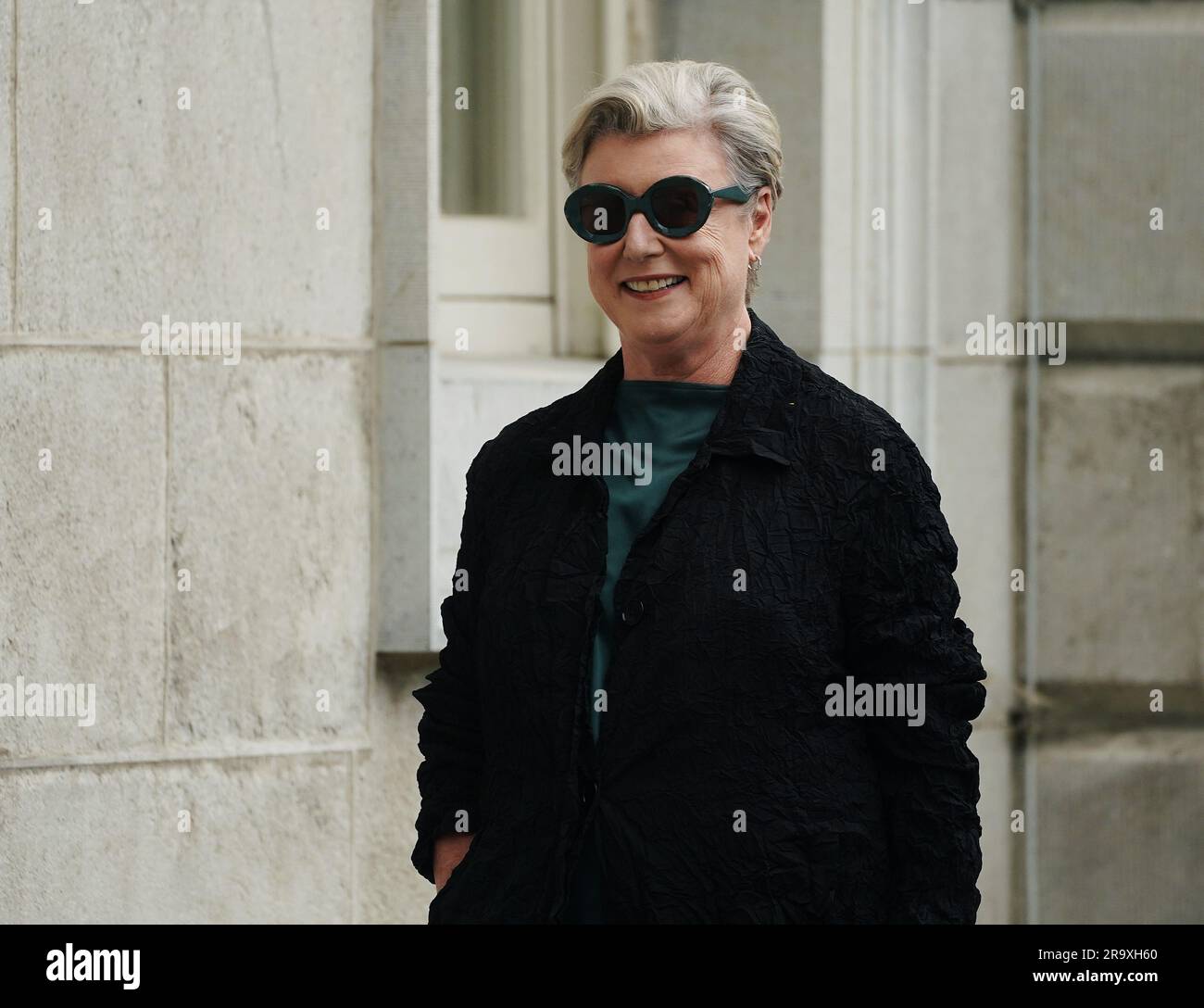 Former Chairperson of the RTE board Moya Doherty arriving at Leinster ...