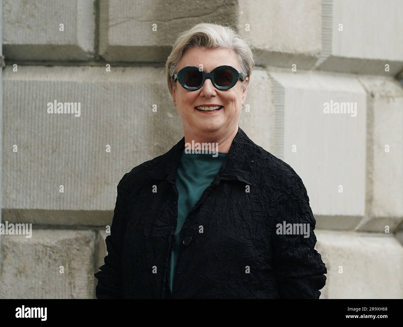 Former Chairperson of the RTE board Moya Doherty arriving at Leinster ...