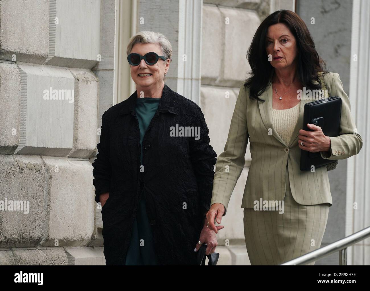 Former Chairperson of the RTE board Moya Doherty (left) and Chair of ...