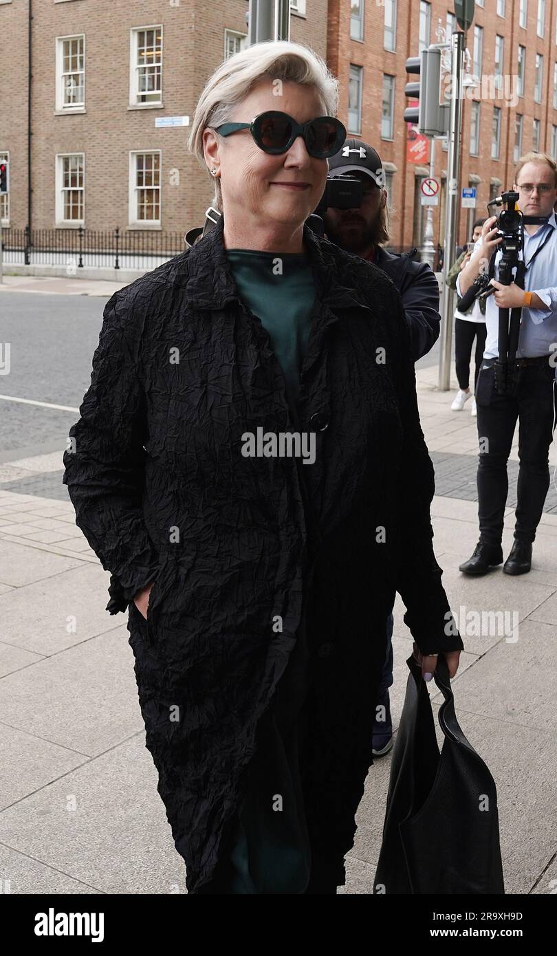 Former Chairperson of the RTE board Moya Doherty arriving at Leinster ...