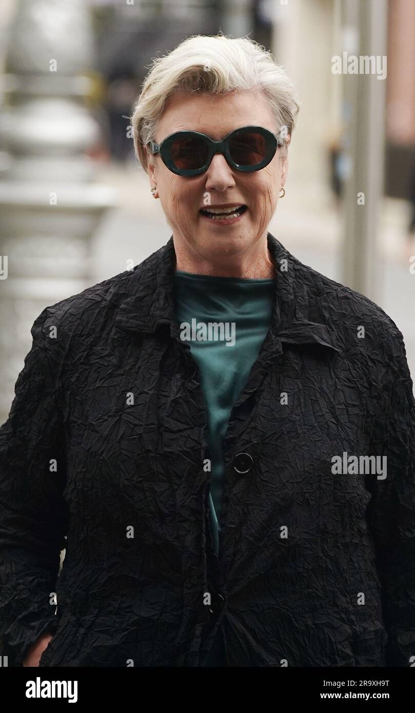 Former Chairperson of the RTE board Moya Doherty arriving at Leinster ...