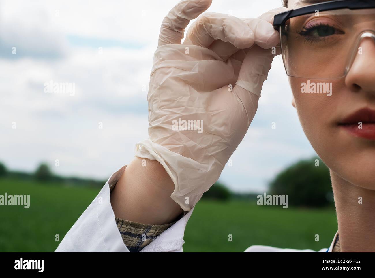 Geneticists, biologists and scientists study the genetic structure of ...