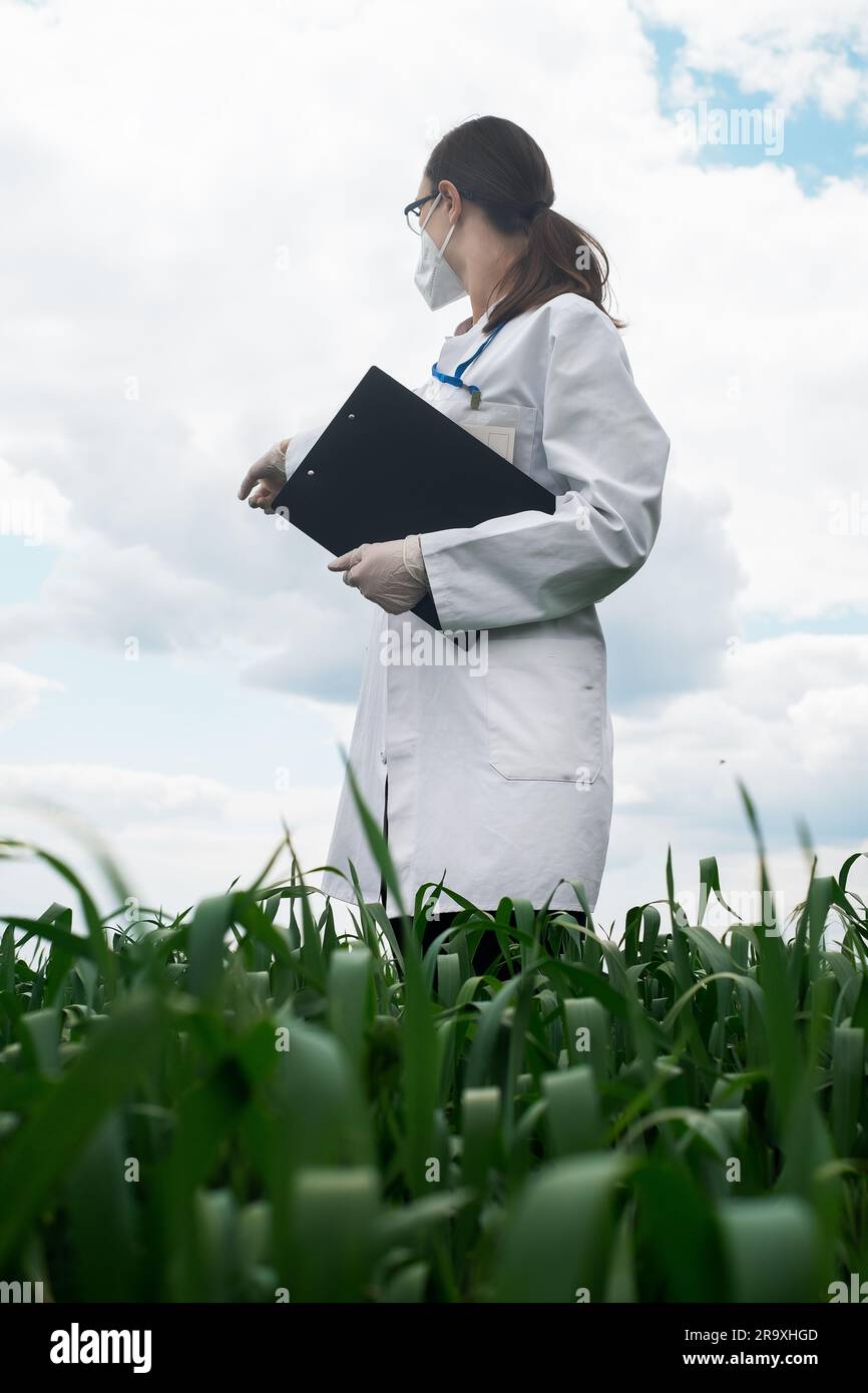Geneticists, biologists and scientists study the genetic structure of ...