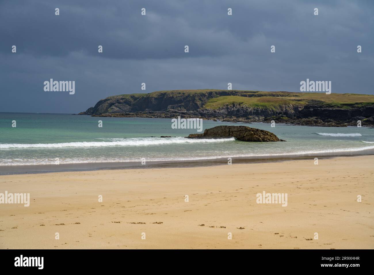 Looking across the beach at Port of Ness Isle of Lewis, Scotland Stock ...
