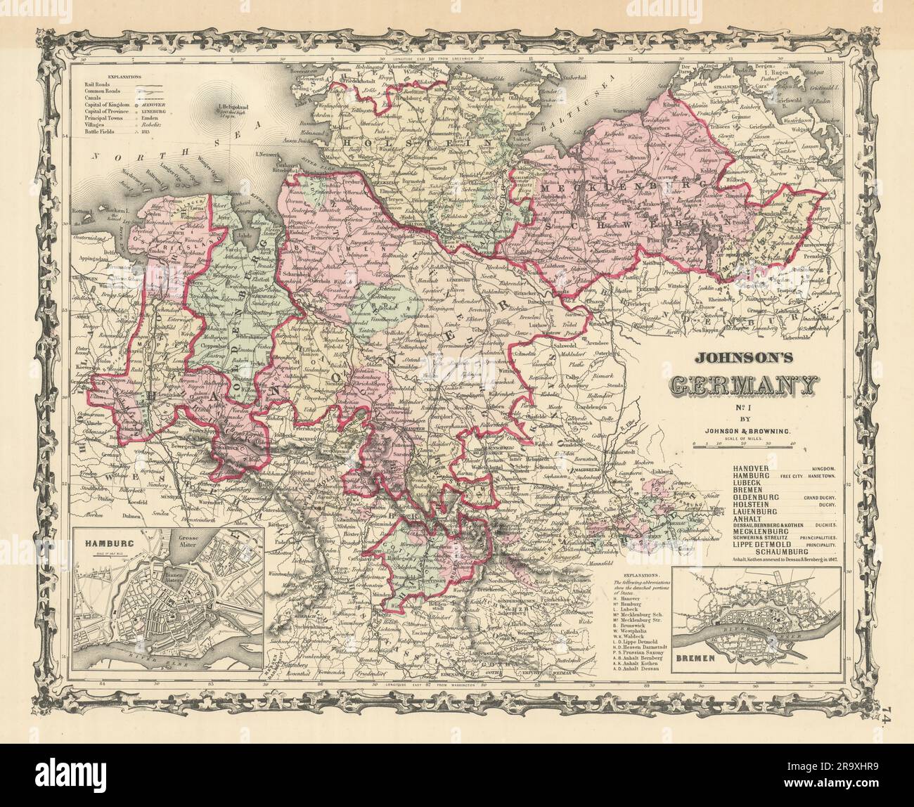 Illustrated map of germany hi-res stock photography and images - Alamy