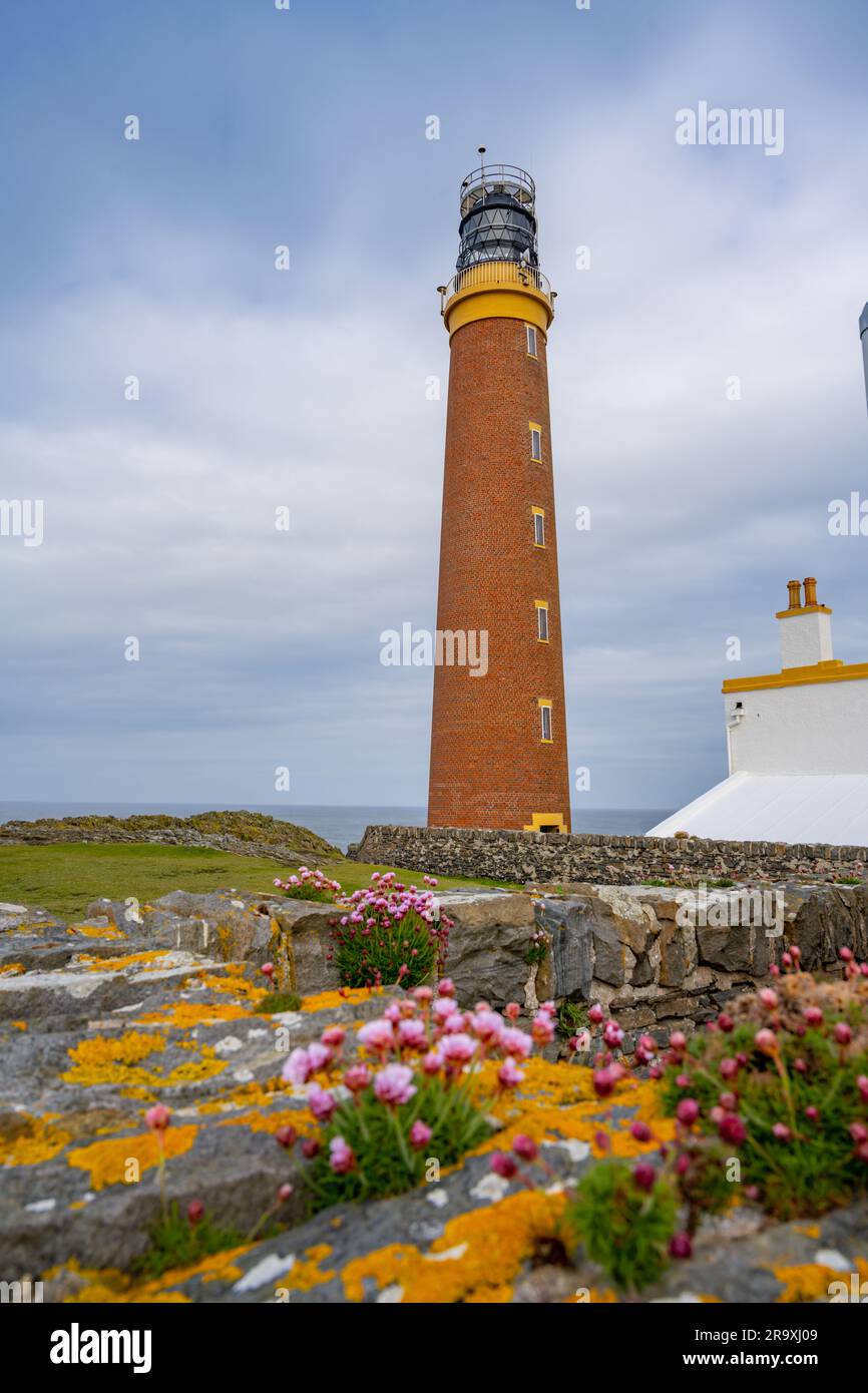 The lighthouse at the Butt of Lewis, The Outer Hebrides, Scotland Stock ...