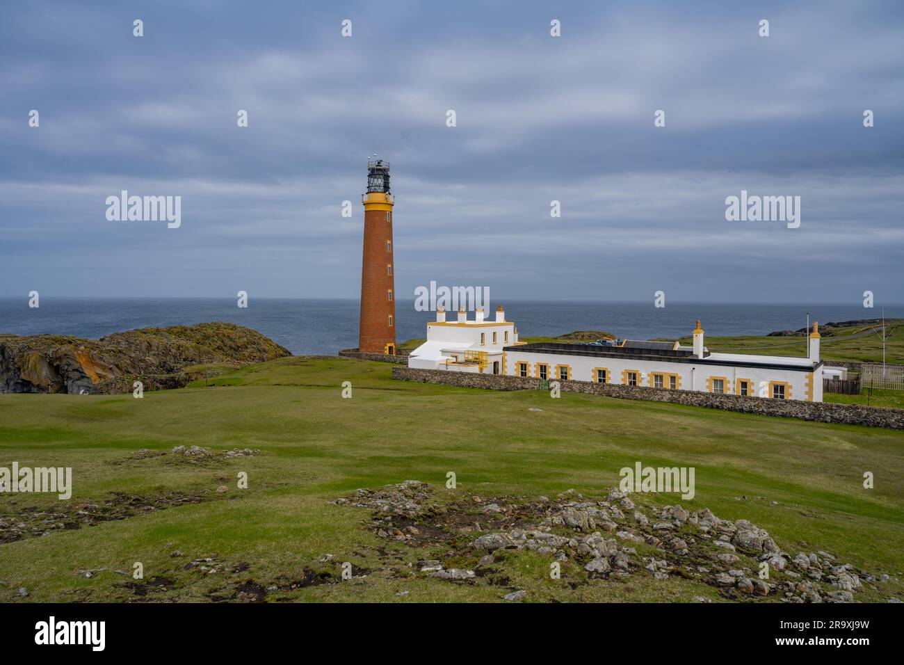 The lighthouse at the Butt of Lewis, The Outer Hebrides, Scotland Stock ...