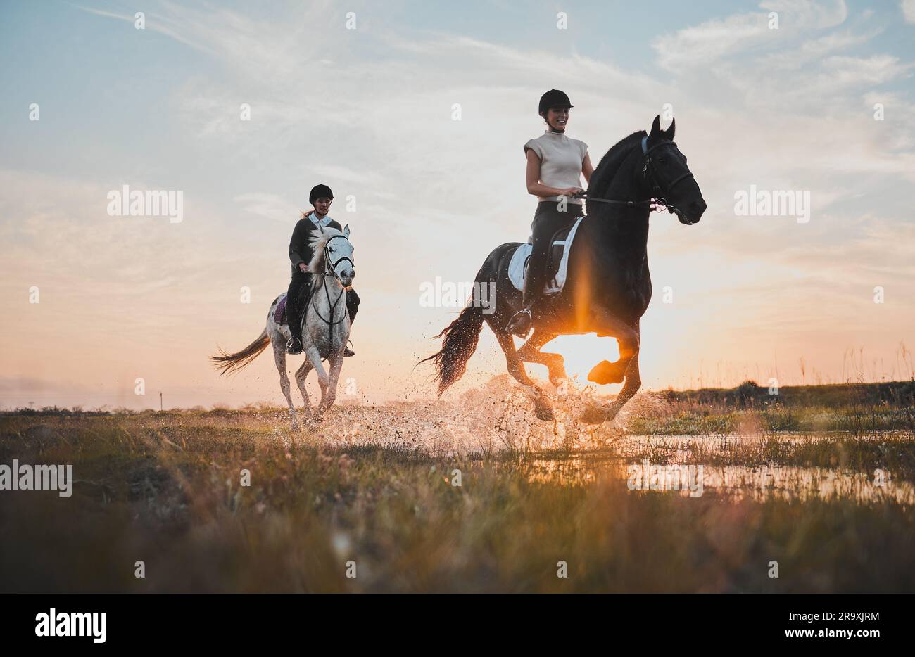 Horse riding girl fun water hi-res stock photography and images - Alamy