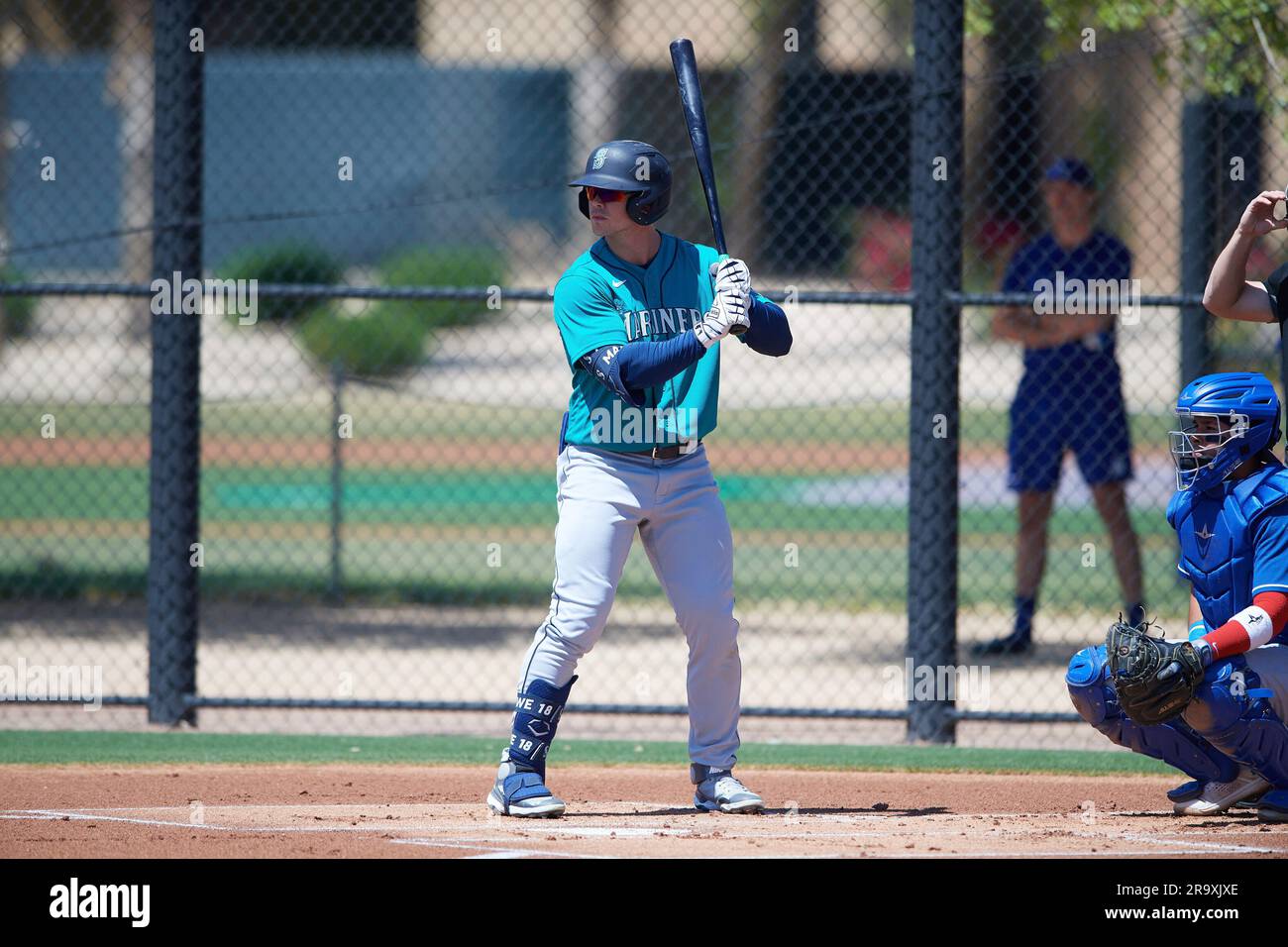 Cade Marlowe (18) of the Seattle Mariners during an extended spring ...