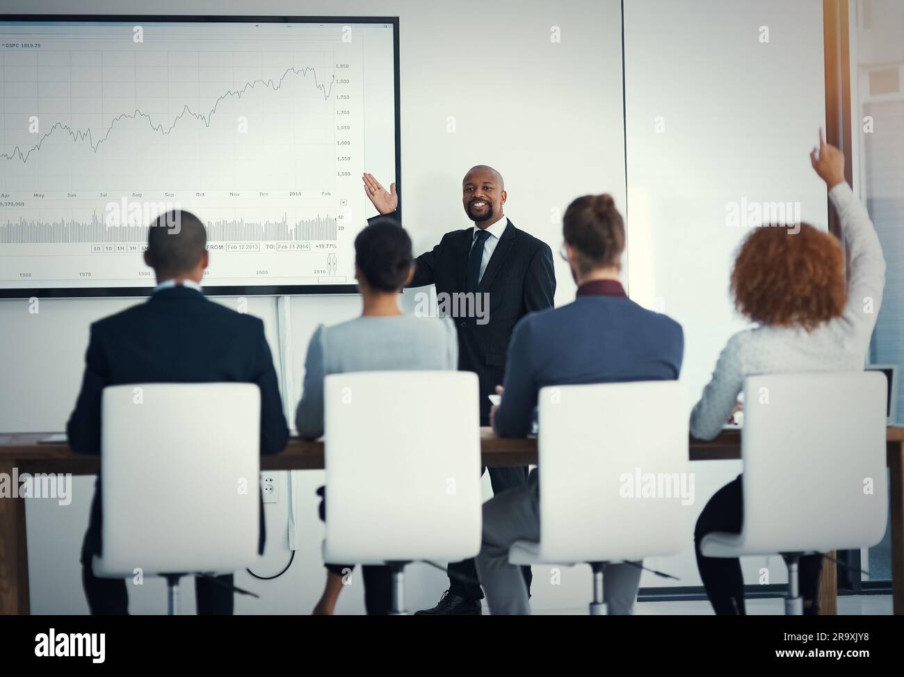 Planning, coworkers in a business meeting and training in a boardroom ...