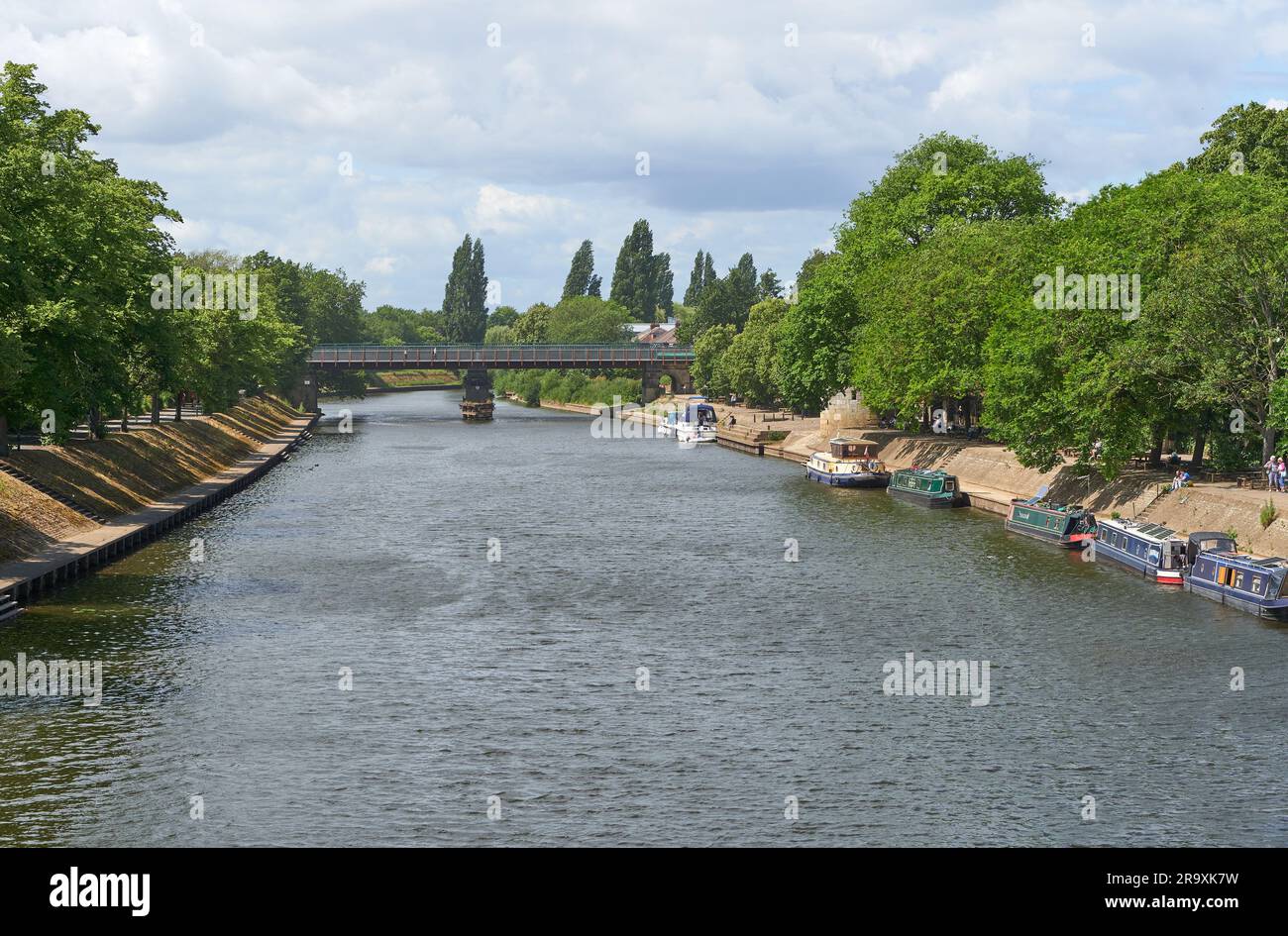 River bank scene in York, UK Stock Photo - Alamy