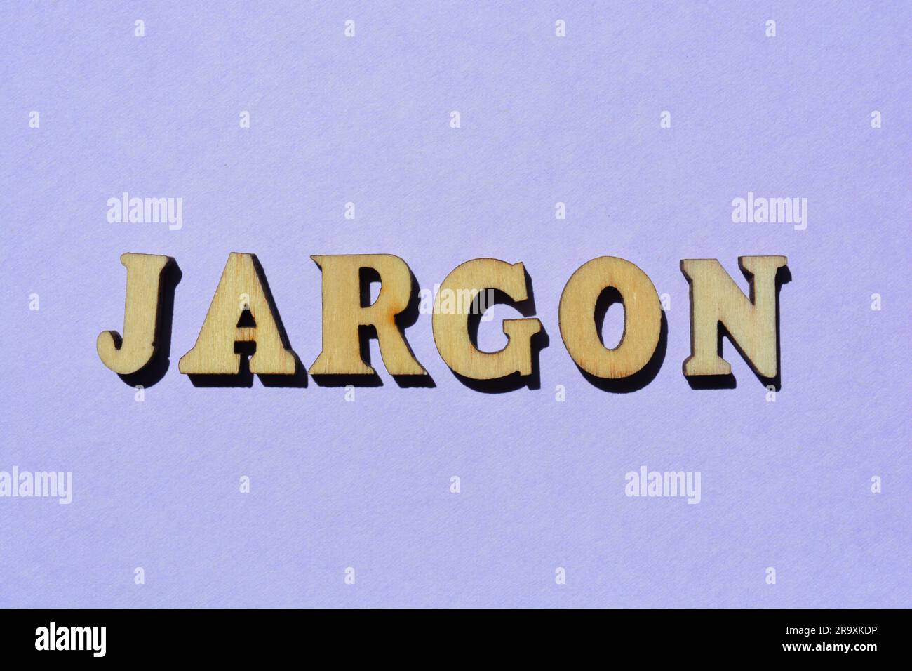 Jargon, word in wooden alphabet letters isolated on background as ...