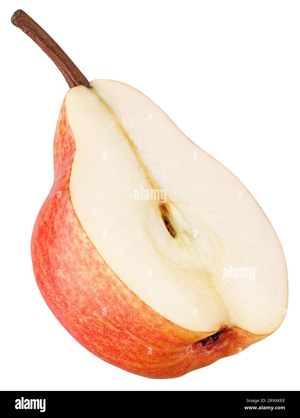 Half of red pear isolated on white background with clipping path. Full ...