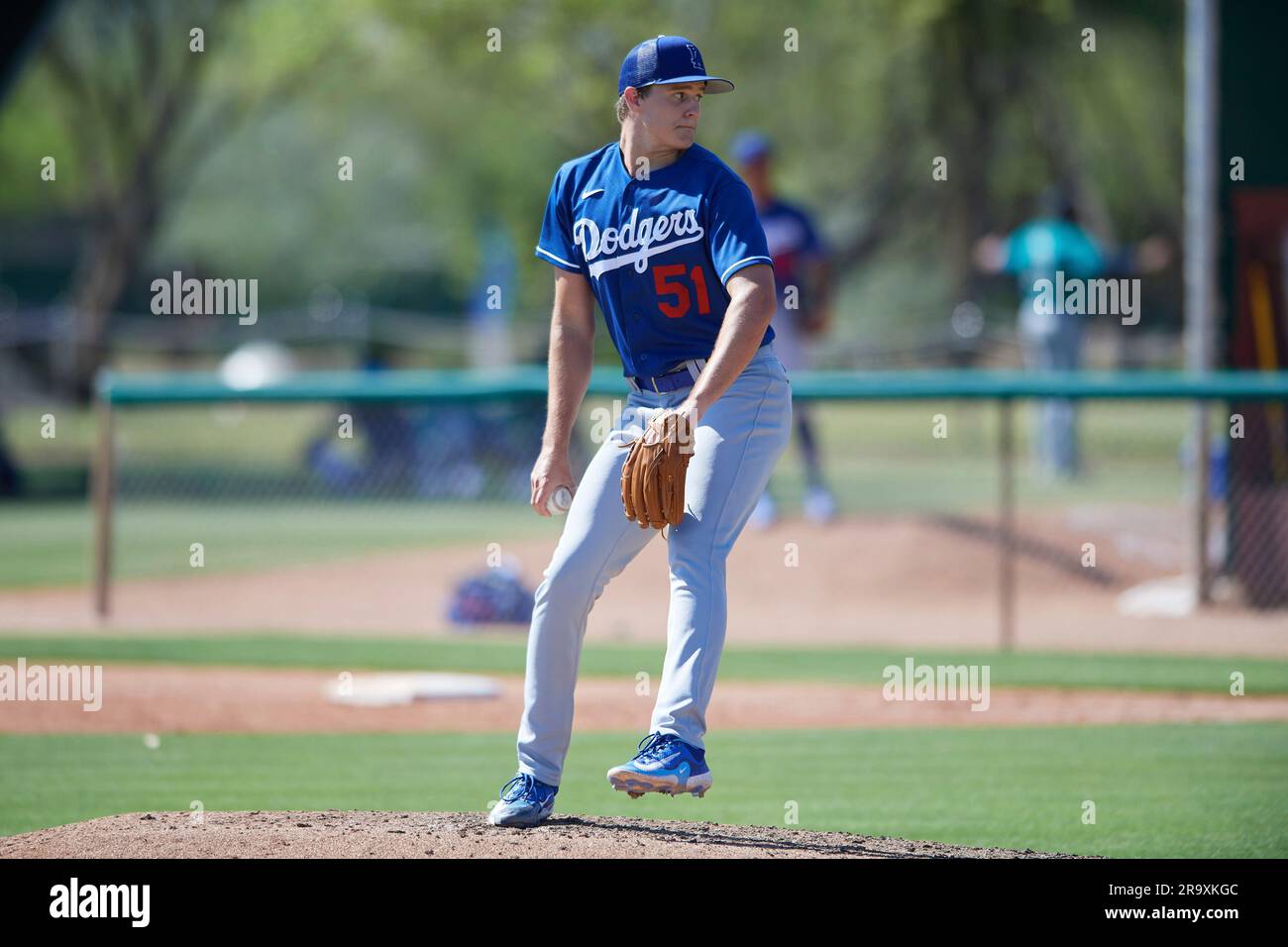 Los Angeles Dodgers pitcher Callum Wallace (51) during an extended ...