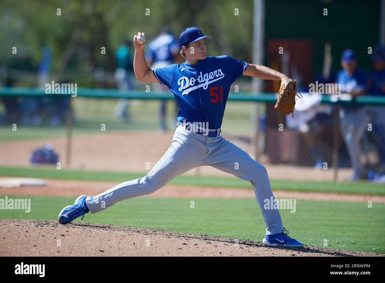 Los Angeles Dodgers pitcher Callum Wallace (51) during an extended ...