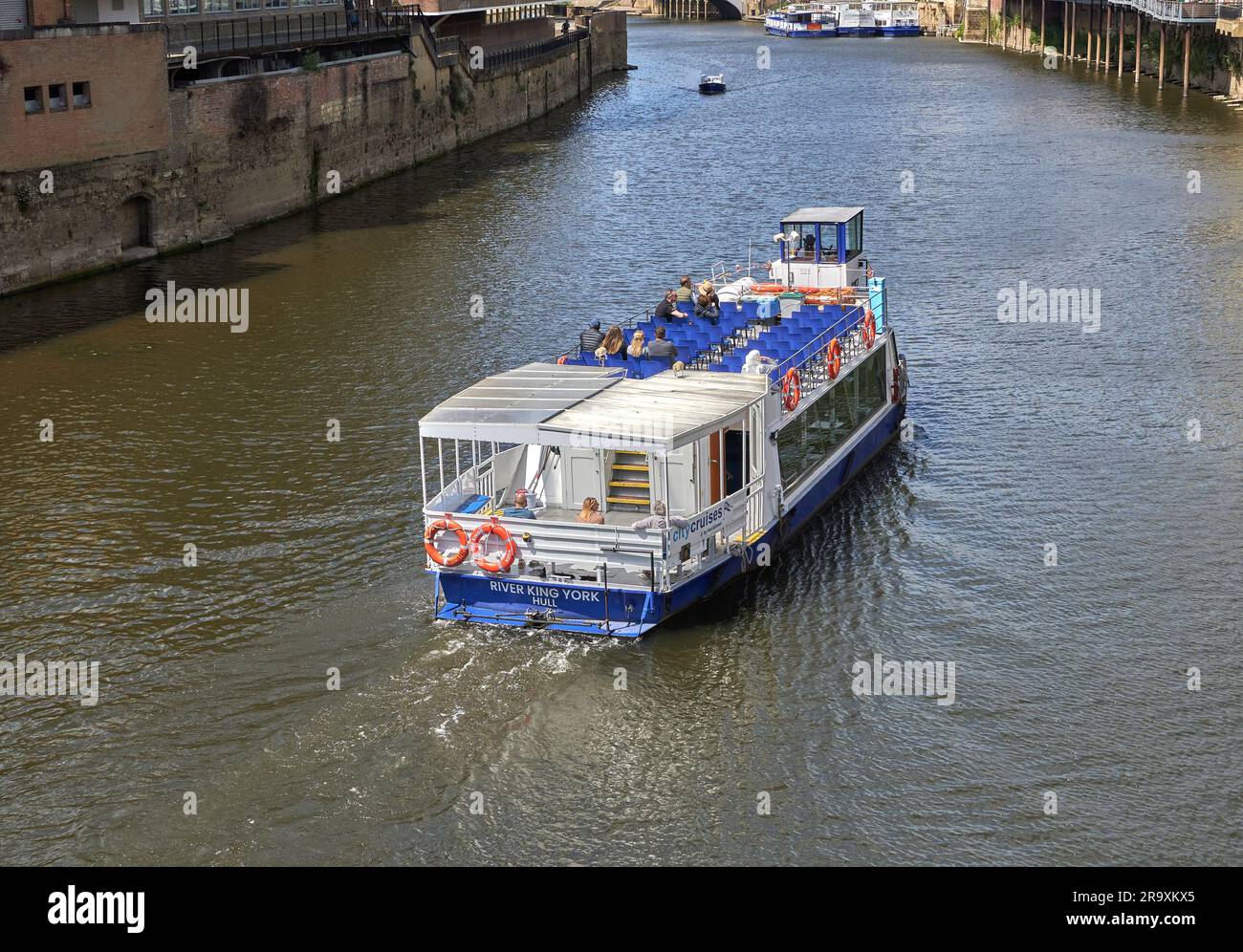 Tourist boat on the River Ouse in York, UK Stock Photo - Alamy