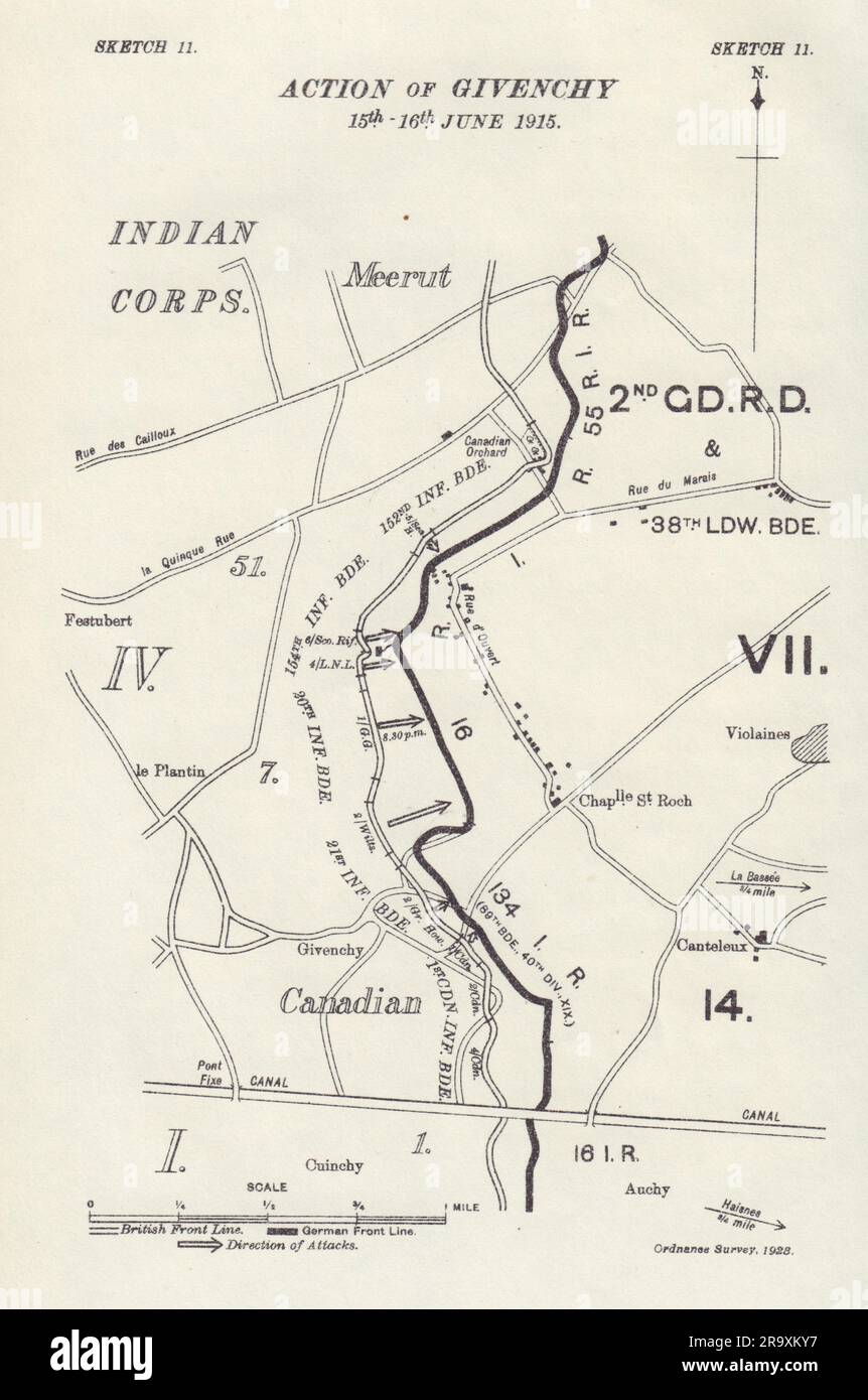 Action of Givenchy 15-16th June 1915. Battle of Artois First World War ...