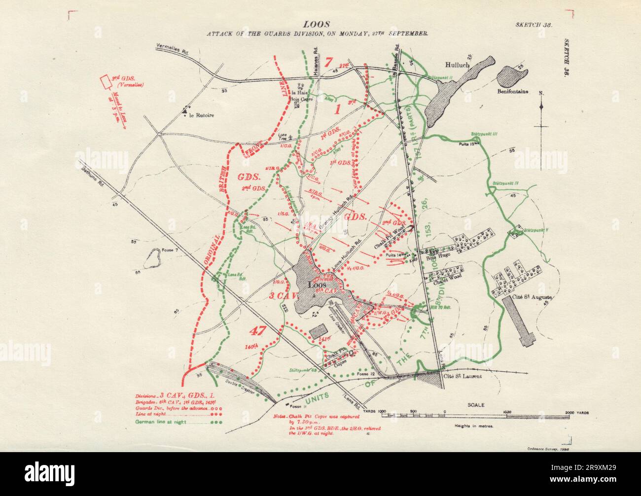 Battle of Loos, Guards division attack, 27th Sept 1915. WW1. Trenches ...