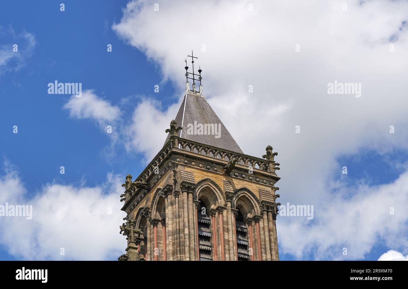 Ornate cathedral with very tall bell towers hi-res stock photography ...