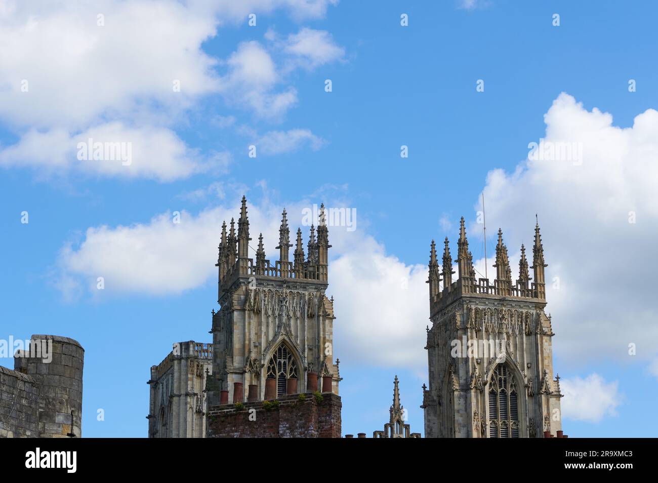 Tall church towers in York, UK Stock Photo - Alamy