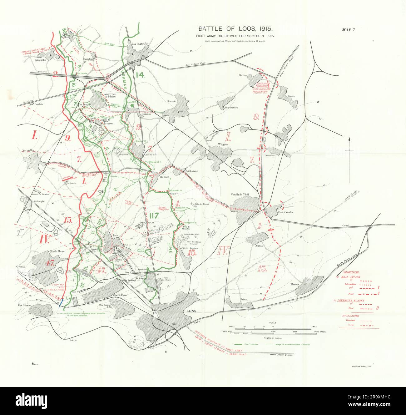 Battle of loos map hi-res stock photography and images - Alamy
