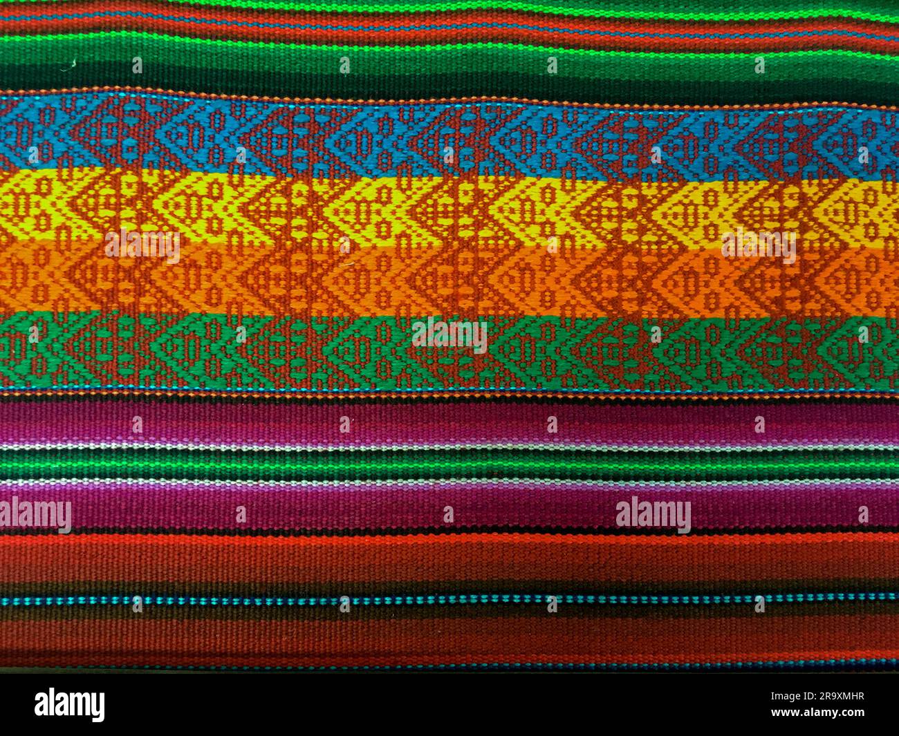 colorful traditional fabrics from northwestern Argentina Stock Photo ...