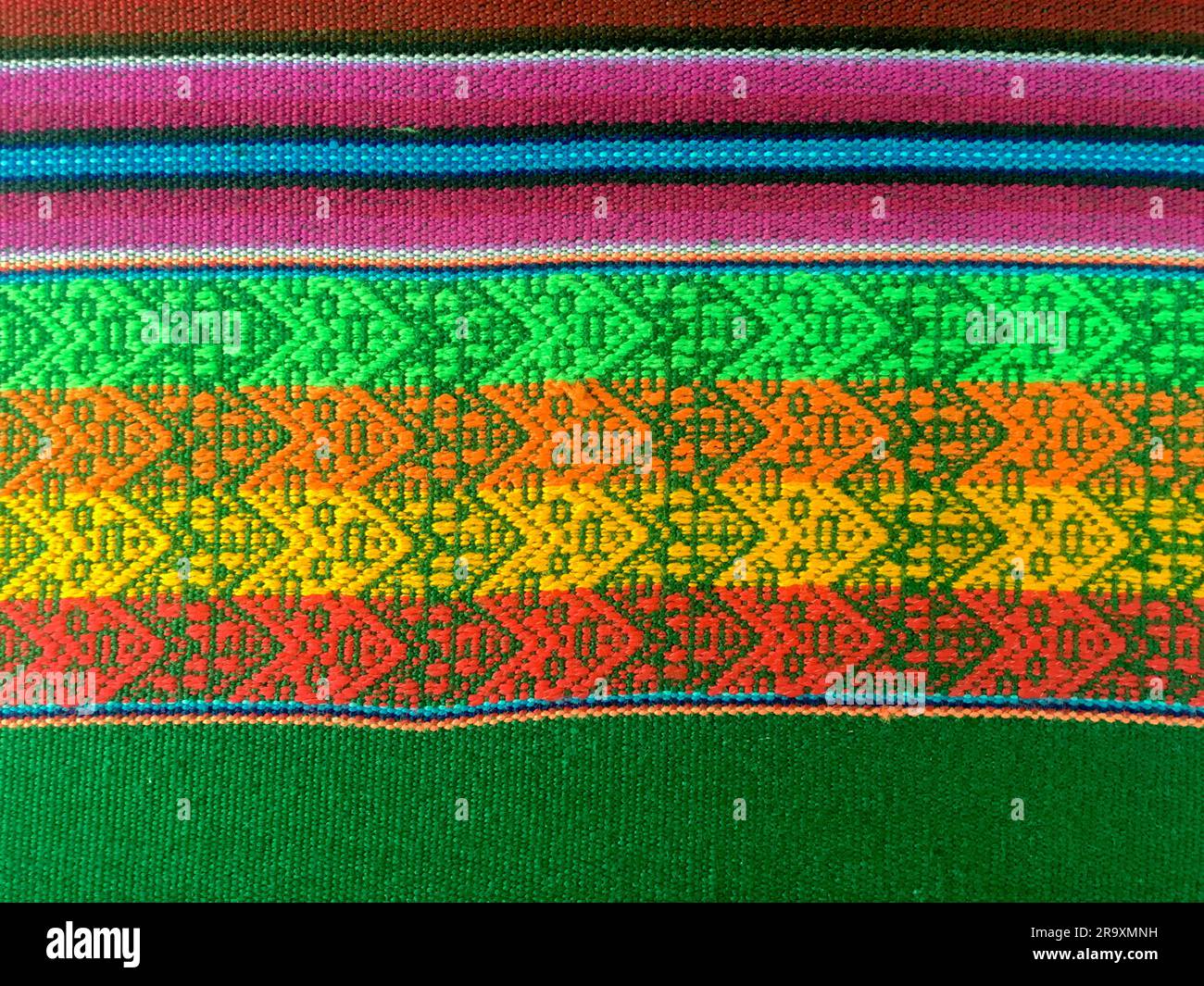 colorful traditional fabrics from northwestern Argentina Stock Photo ...