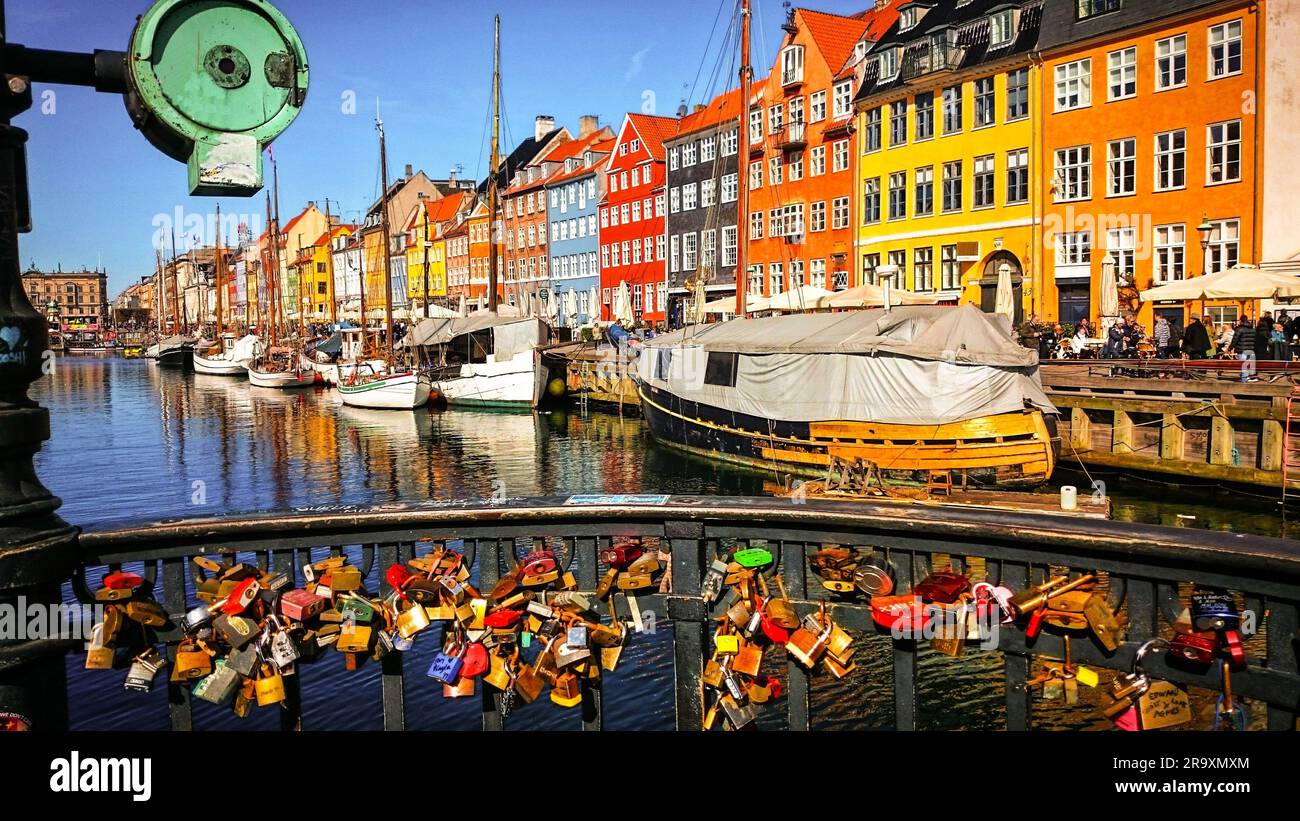 The colorful port of Nyhavn in Copenhagen, Denmark Stock Photo - Alamy