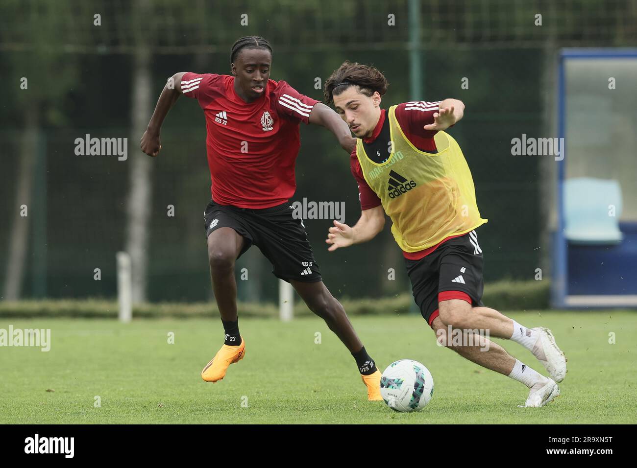Angleur, Belgium. 29th June, 2023. Standard's Hakim Sahabo and Standard ...