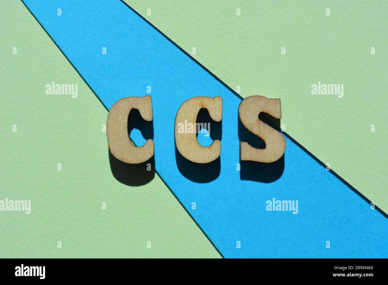 CCS abbreviation for Carbon Capture Storage in wooden alphabet letters ...