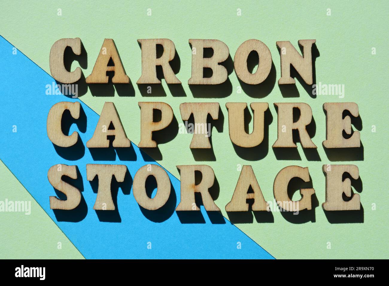 Carbon Capture Storage, words in wooden alphabet letters isolated on ...