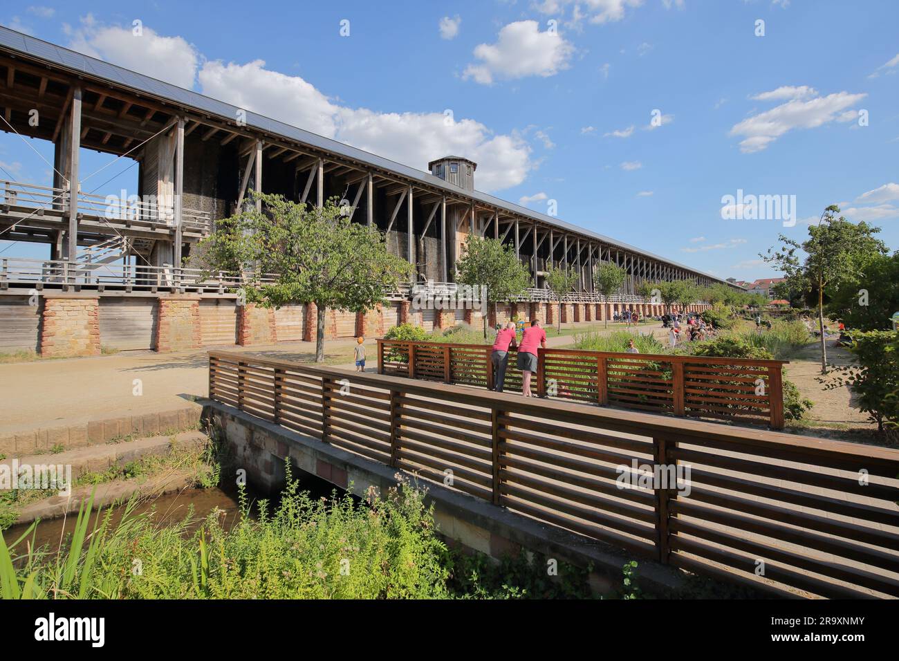 Graduation tower at the Isenach stream, Bad Dürkheim, German Wine Route ...