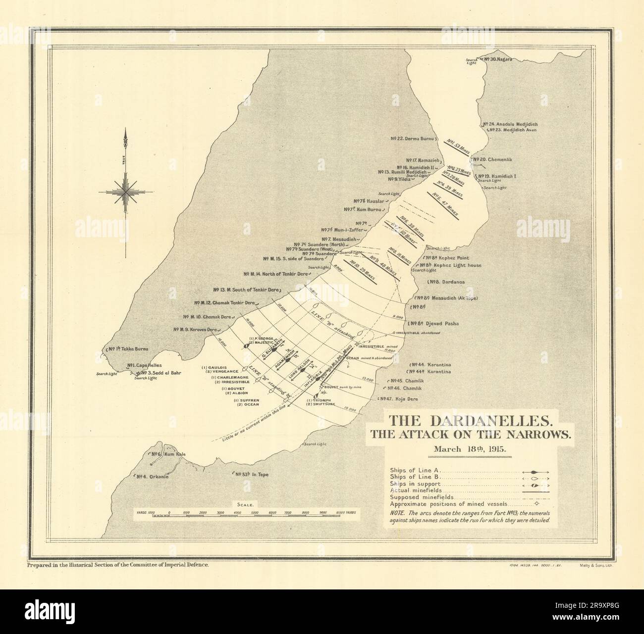 Dardanelles. Attack on the Narrows, March 18th 1915. Gallipoli Campaign ...