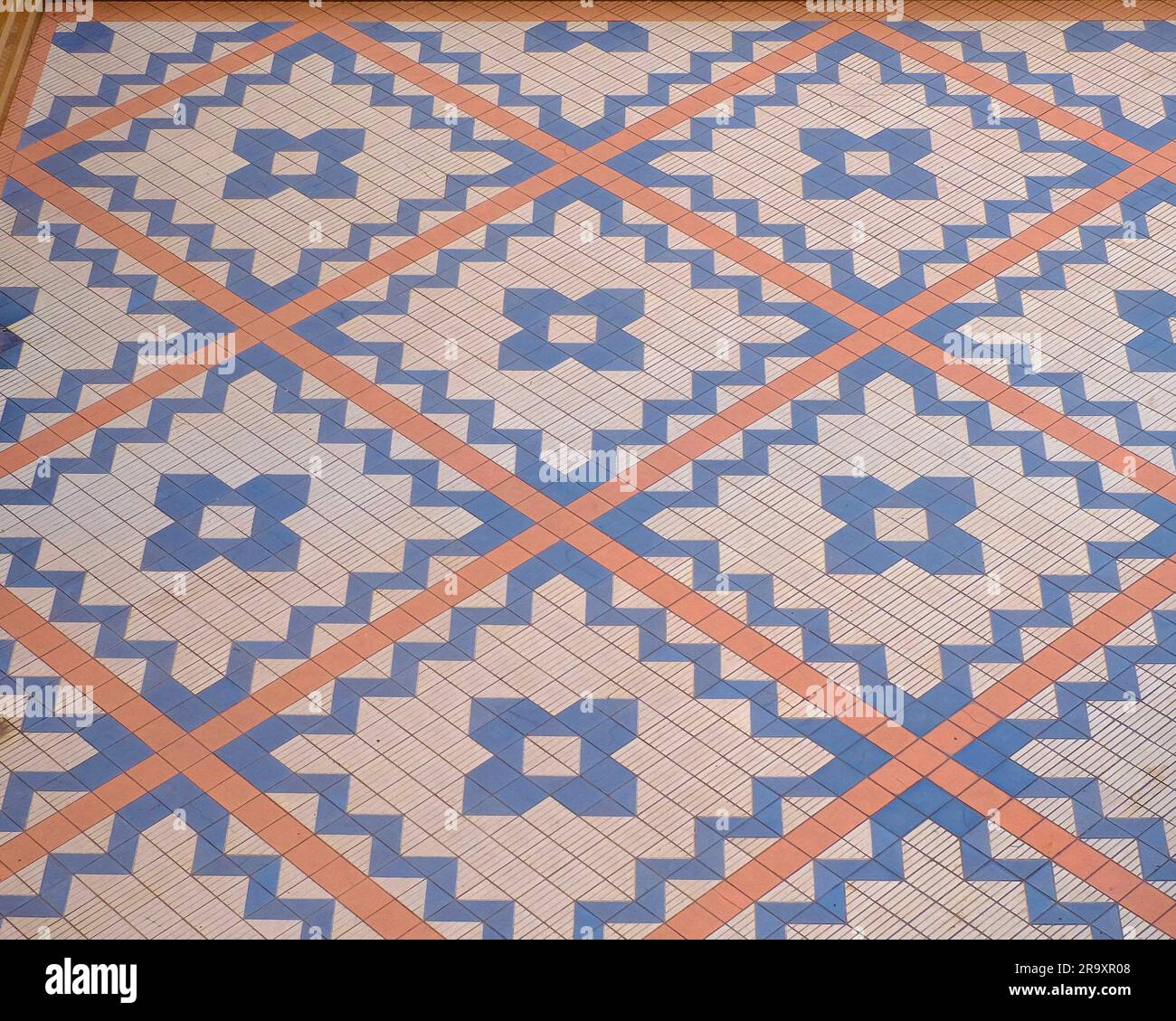 Mosaic pattern typical pavement geometric design in tiles in a ...