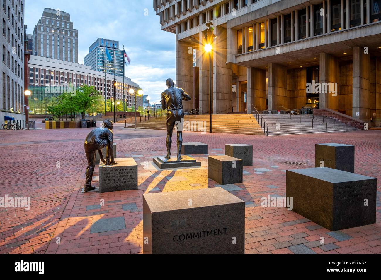 Boston city hall structure hi-res stock photography and images - Alamy
