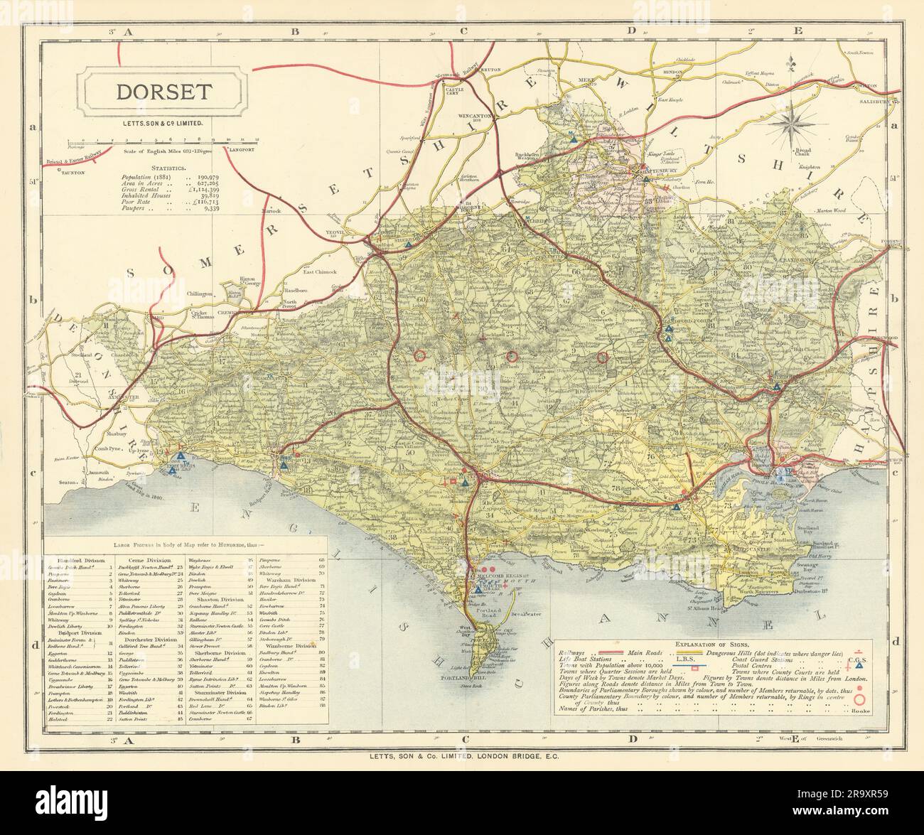 Old map dorset county hi-res stock photography and images - Alamy