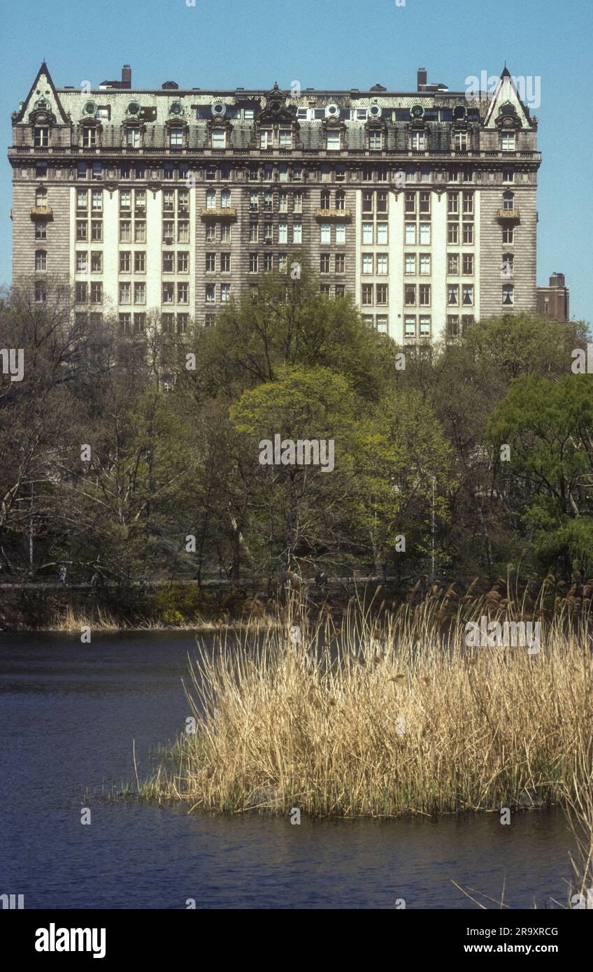 1990s archive image of the Dakota building, New York, seen from Central ...