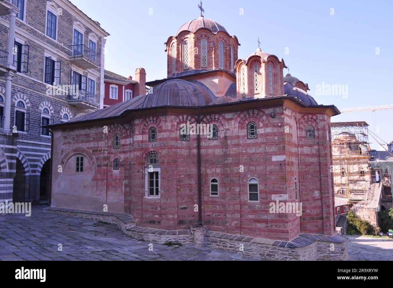 The Monastery of Vatopedi is a monastery built on Mount Athos Stock ...