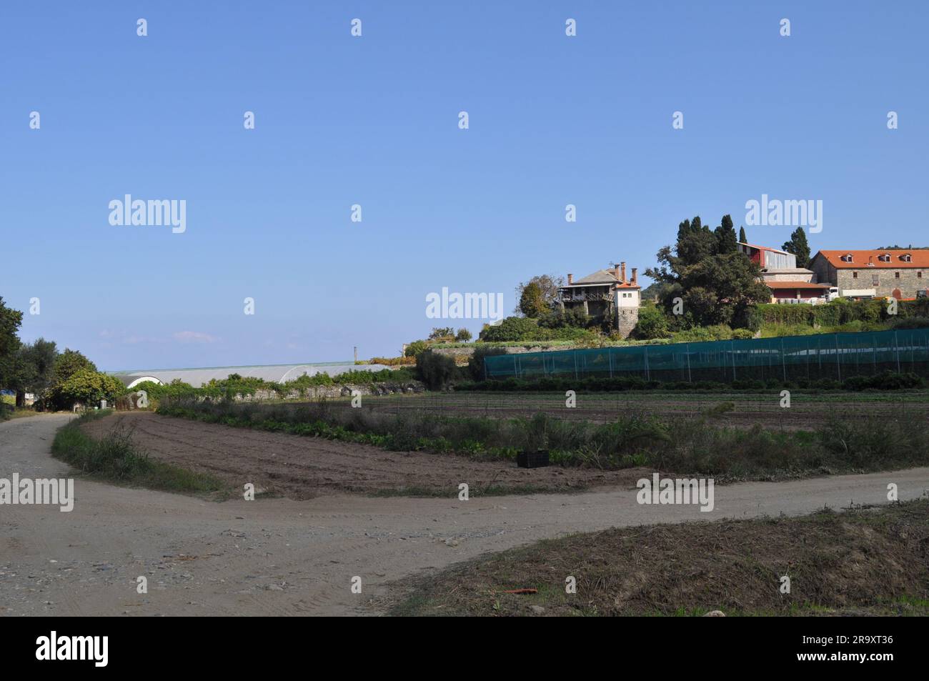 The Monastery of Vatopedi is a monastery built on Mount Athos Stock ...