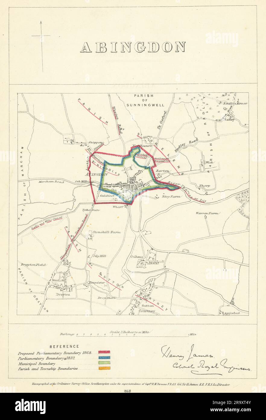Map of abingdon hi-res stock photography and images - Alamy