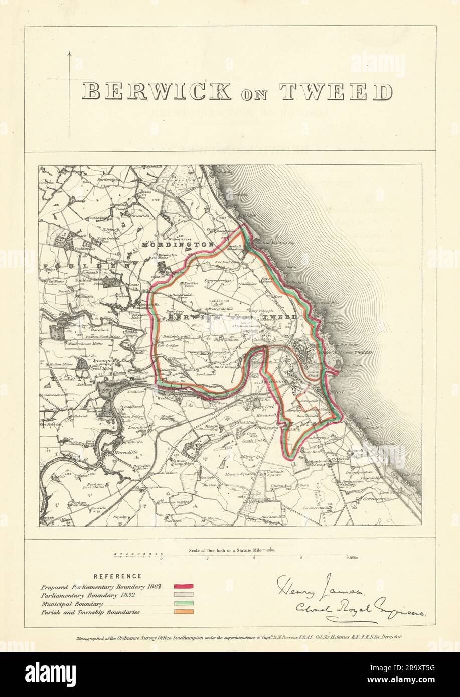 Berwick-upon-Tweed, Northumbs. JAMES. Parliamentary Boundary Commission ...