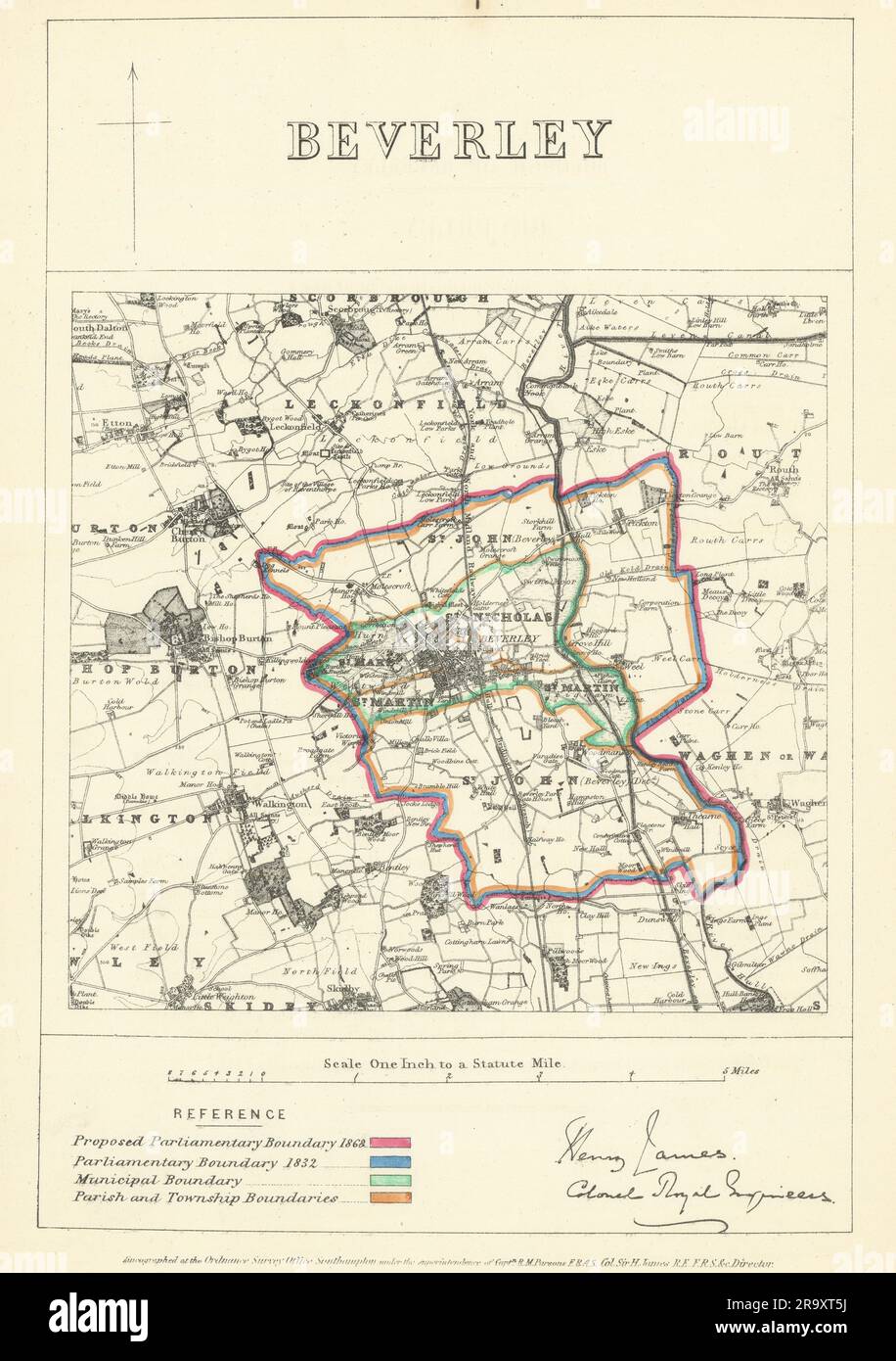 Map of beverley hi-res stock photography and images - Alamy