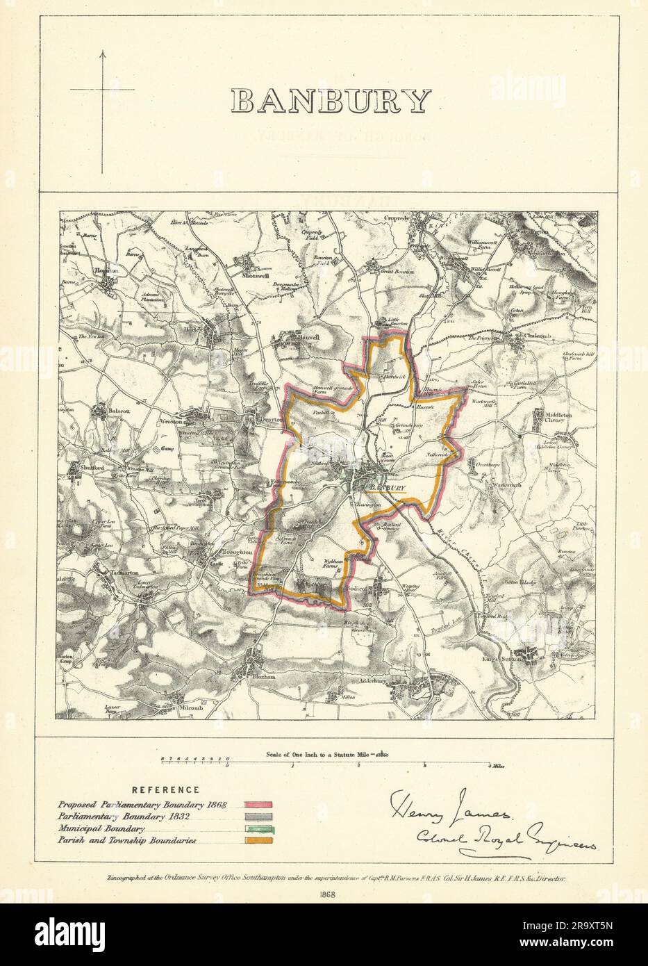 Banbury oxfordshire map hi-res stock photography and images - Alamy
