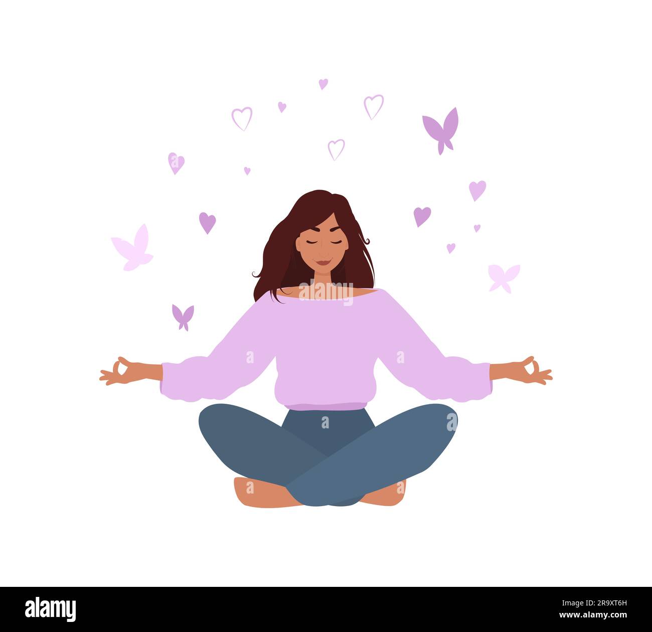 Female character enjoys life and freedom Stock Vector Image & Art - Alamy