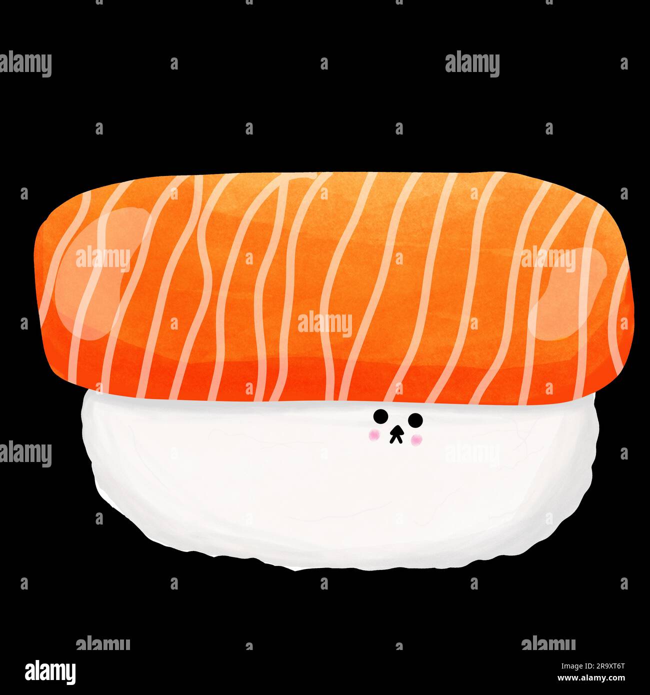 Sushi salmon character menu hi-res stock photography and images - Alamy