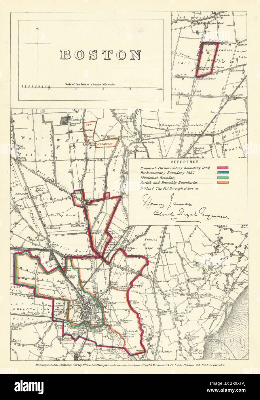 Old map of boston hi-res stock photography and images - Alamy