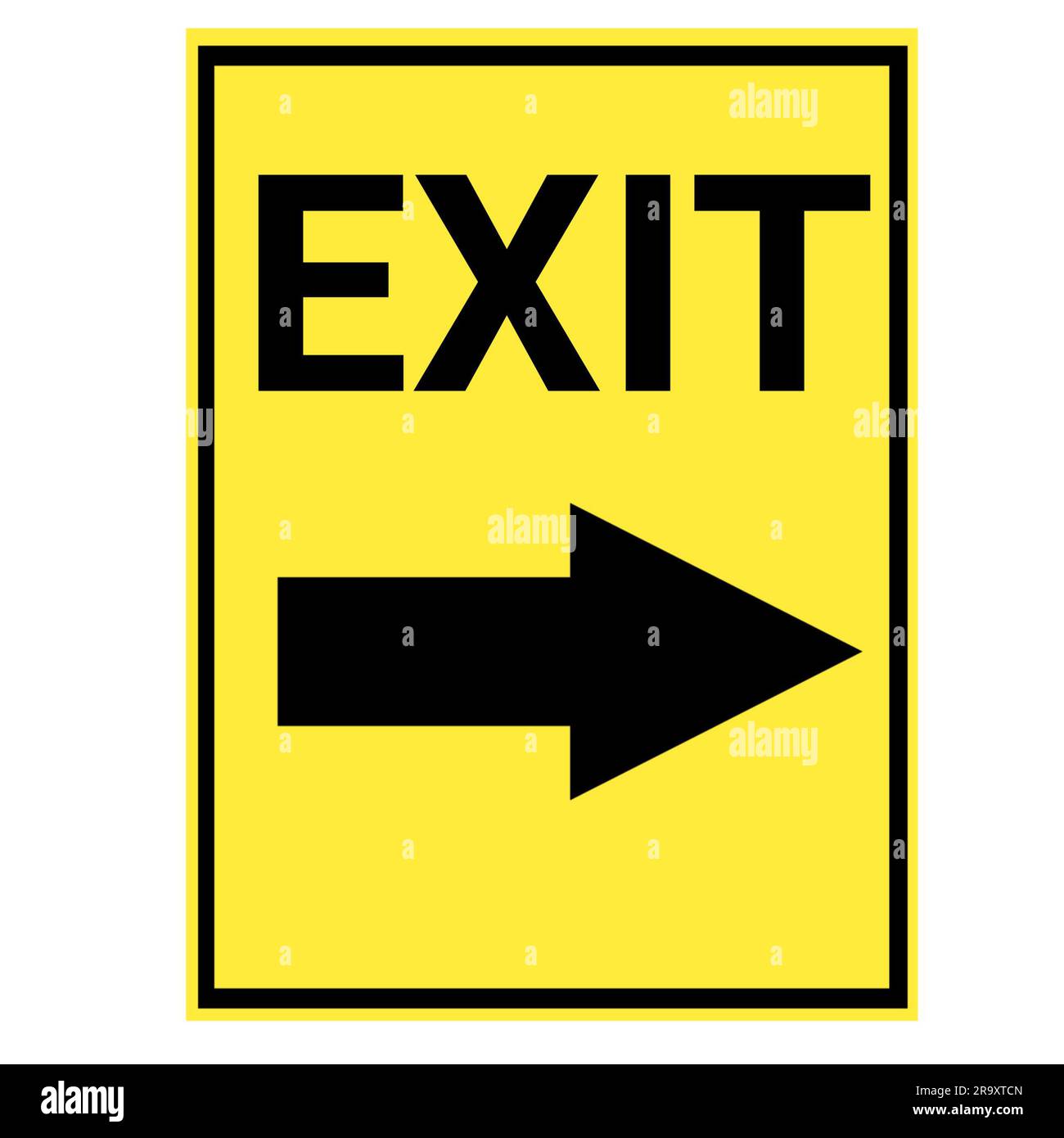 Exit sign with white background Stock Photo - Alamy