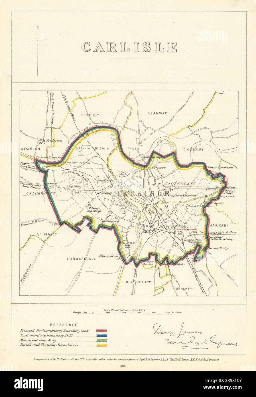 Map of carlisle hi-res stock photography and images - Alamy